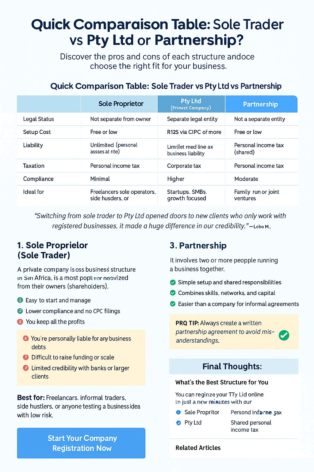Best Company Structure for Your Business: Sole Trader, Pty Ltd, or ...
